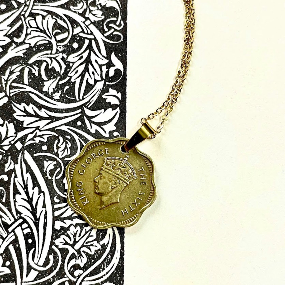 ヴィンテージ コイン セイロン 1951 ネックレス 《C-0077》 | ModernLoop ユーズドアクセサリー専門店