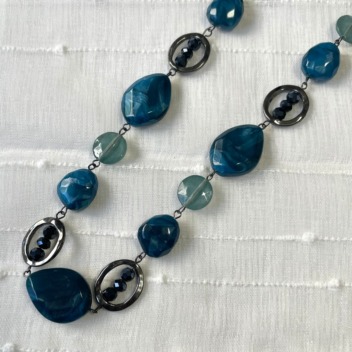 multi color stone necklace KKVBO103 | re:floral_accessories