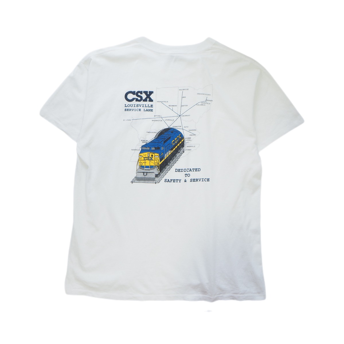 90s ONEITA CSX “LOUISVILLE SERVICE LANE” work T-shirt 【XL】 | GRAB USED ...