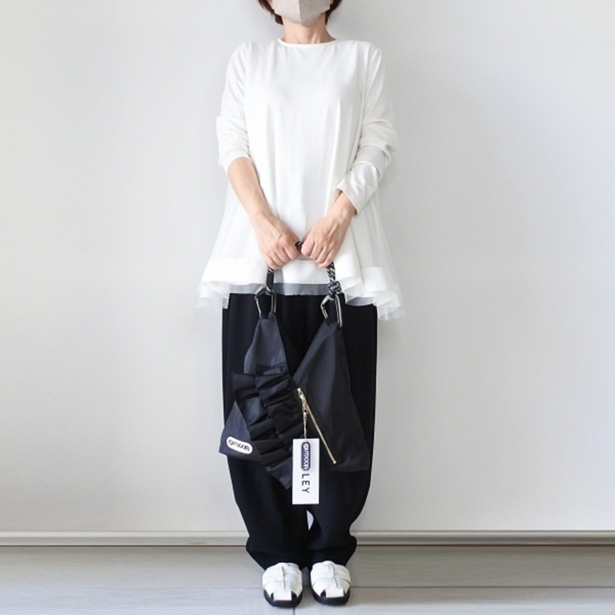 RISREY x OUTDOOR PRODUCTS 】 リズレー リズレイ アウトドア コラボ トライアングル フリル ミニ バッグ BAG オールシーズン レディース [R2501 ...