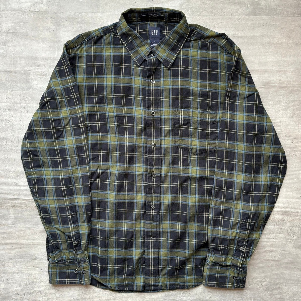 00s GAP FITTED Check Cotton L/S Shirt | PIXIE
