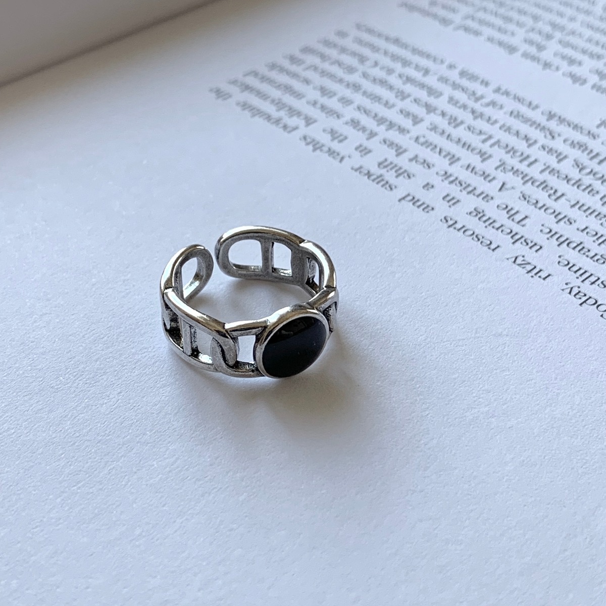 vintage like black circle ring | Anule アクセサリーショップ