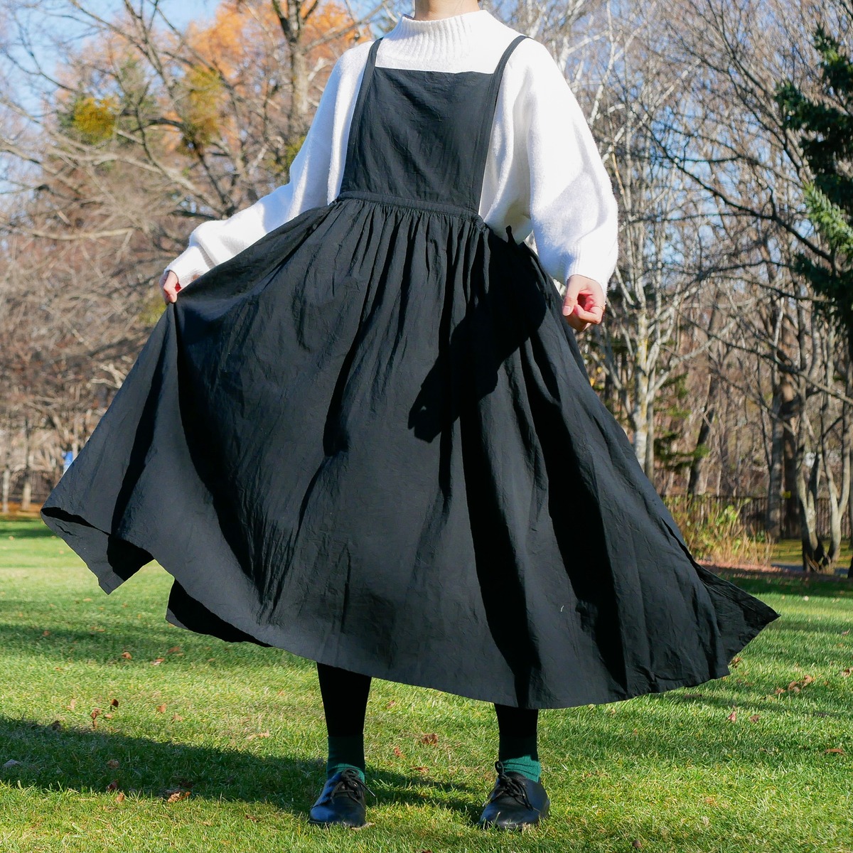 ＊エプロンワンピース 無地＊シルクスクリーン | sobani