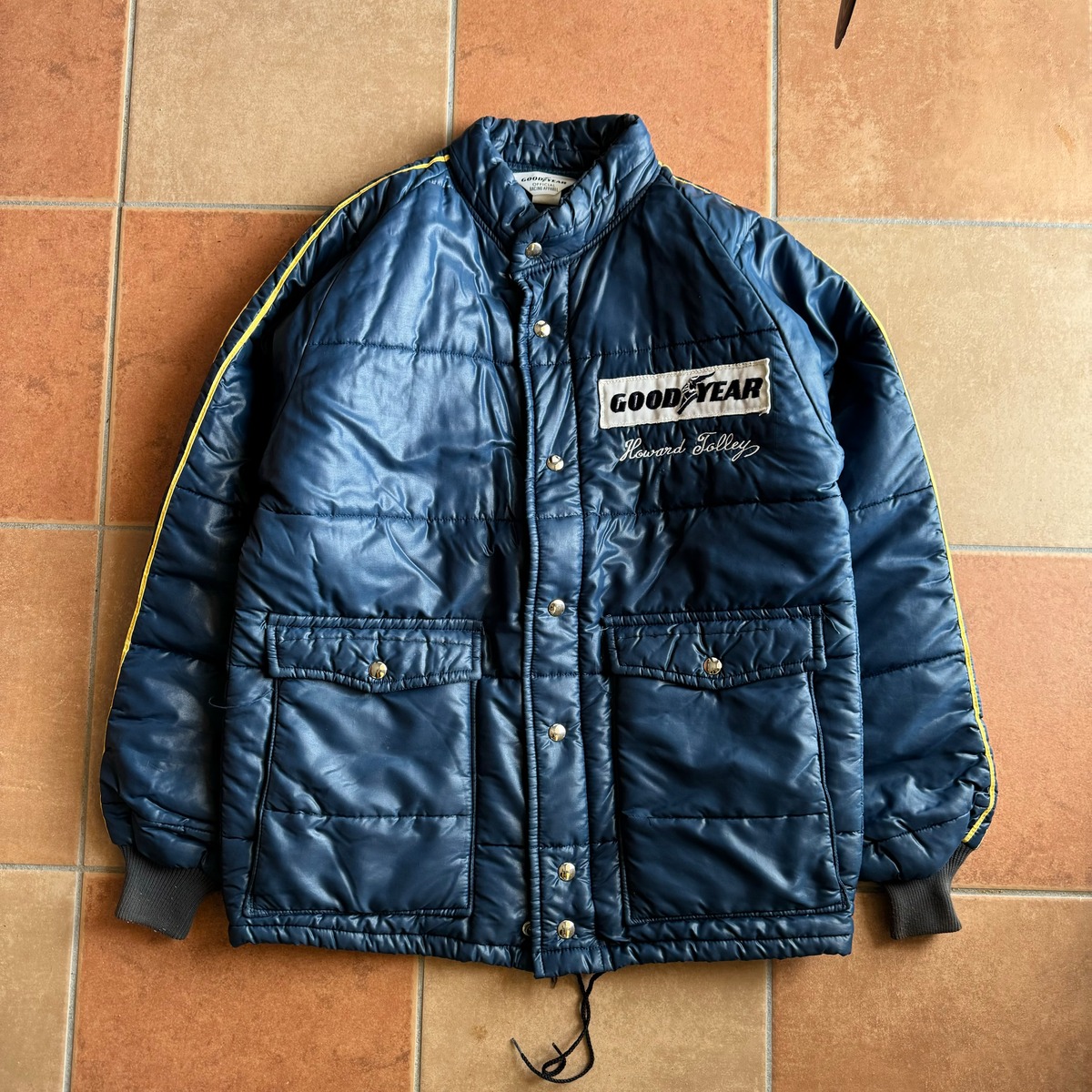 "Goodyear" Racing Puffer Jacket made by Swingster | Rei-mart