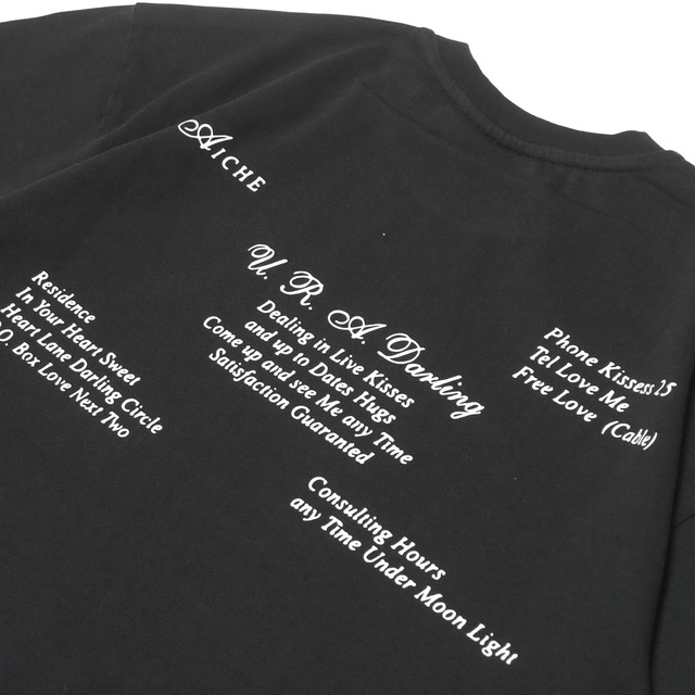 AICHE / U.R.A Darling T-Shirts -BLACK- | THE CONTRARIAN