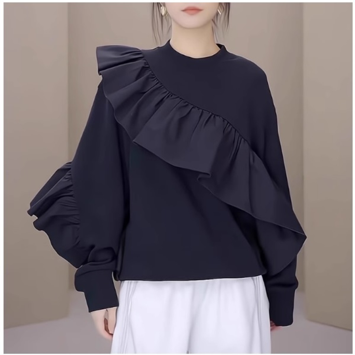 diagonal frill tops＜t1757＞ | AMOR&ALMA