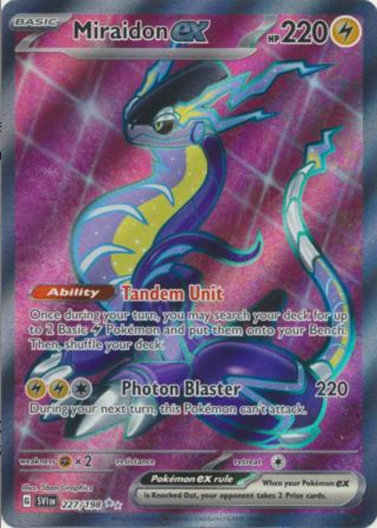 ミライドン ex / Miraidon ex - 227/198 - Full Art Secret Rare （ホロ） Scarlet ...