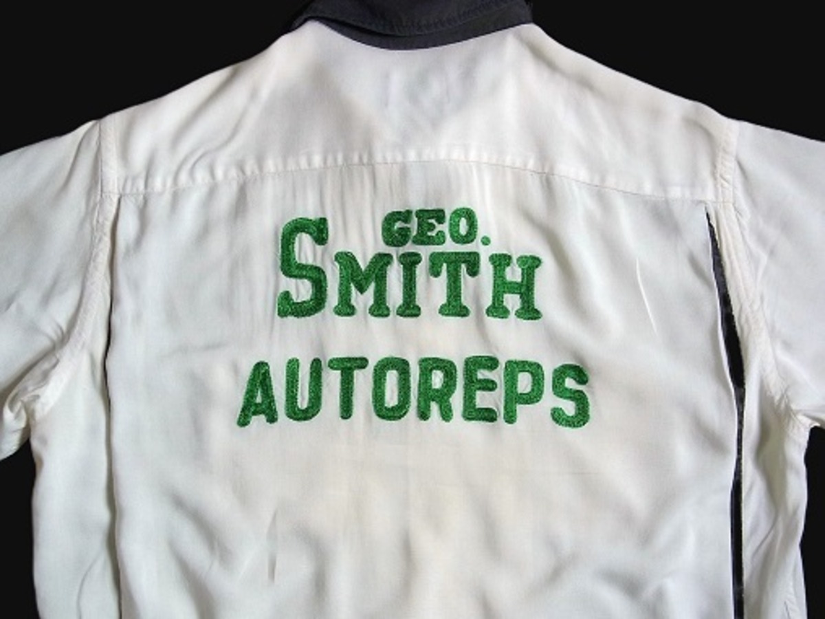 60's Hilton GEO SMITH AUTOREPS チェーンステッチ 刺繡 レーヨン ボーリングシャツ | CYCLONE
