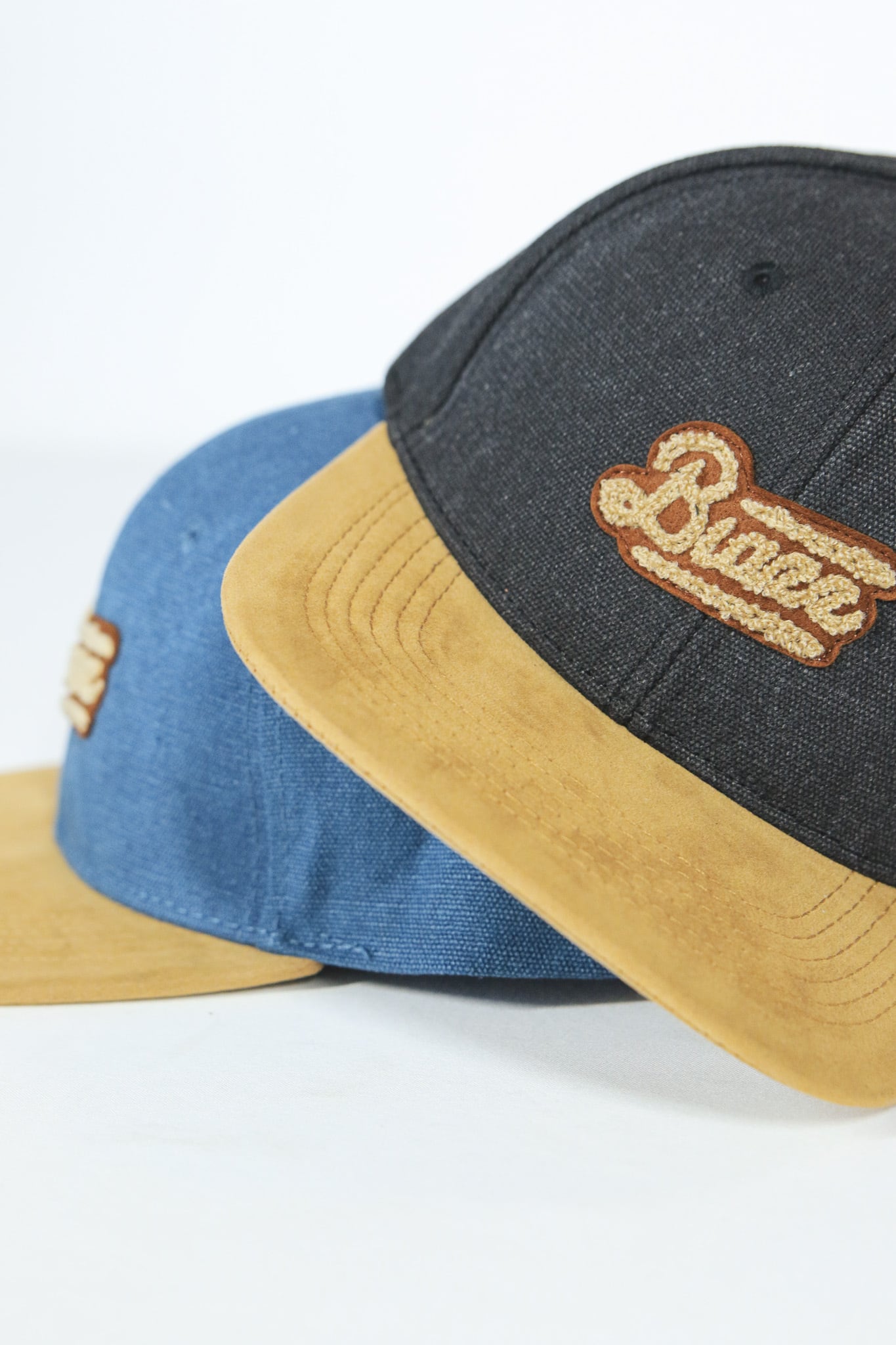 MOCO LOGO SUEDE PEAK WASHED CANVAS SNAPBACK [BLACK] | blazz works