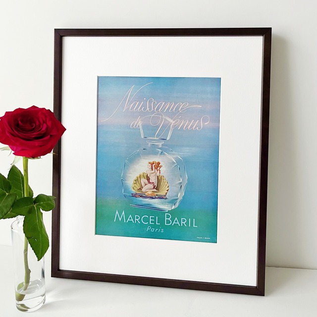＜1946 広告＞Marcel Baril ポスター ヴィンテージ アートポスター フレーム付き インテリア モダン おしゃれ かわいい ...