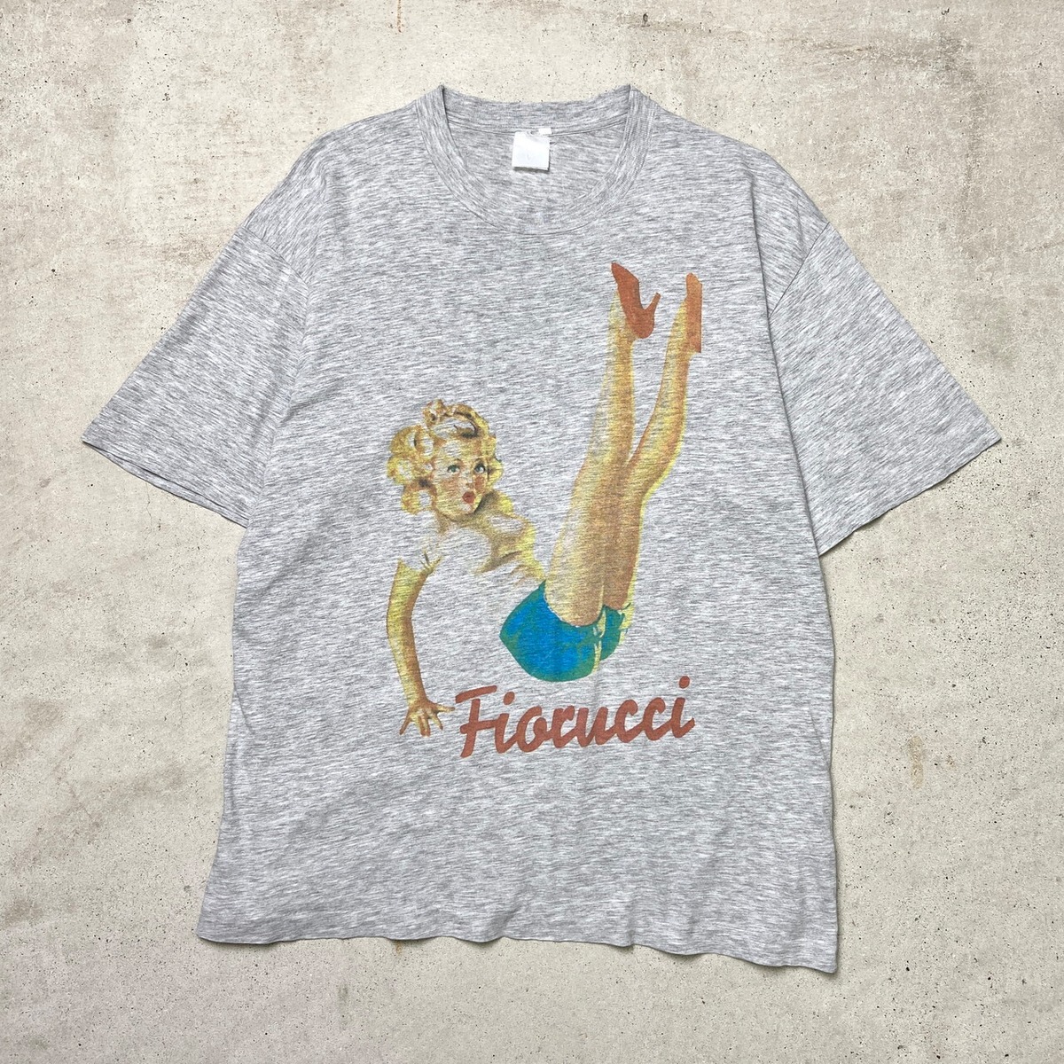 80年代 Fiorucci フィオルッチ アートプリントTシャツ メンズL相当 レディース 古着 80s ヴィンテージ VINTAGE ...
