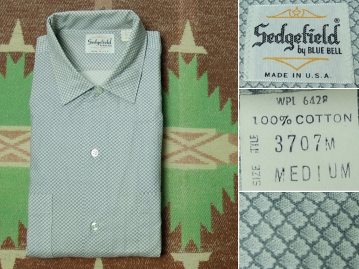 Dead-Stock 60s～ SEDGEFIELD by BLUE BELL Print Cotton Shirt（M） | Wonder ...
