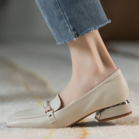 レディース 靴 ローファー ヒール 大人可愛い カジュアル 大人 上品