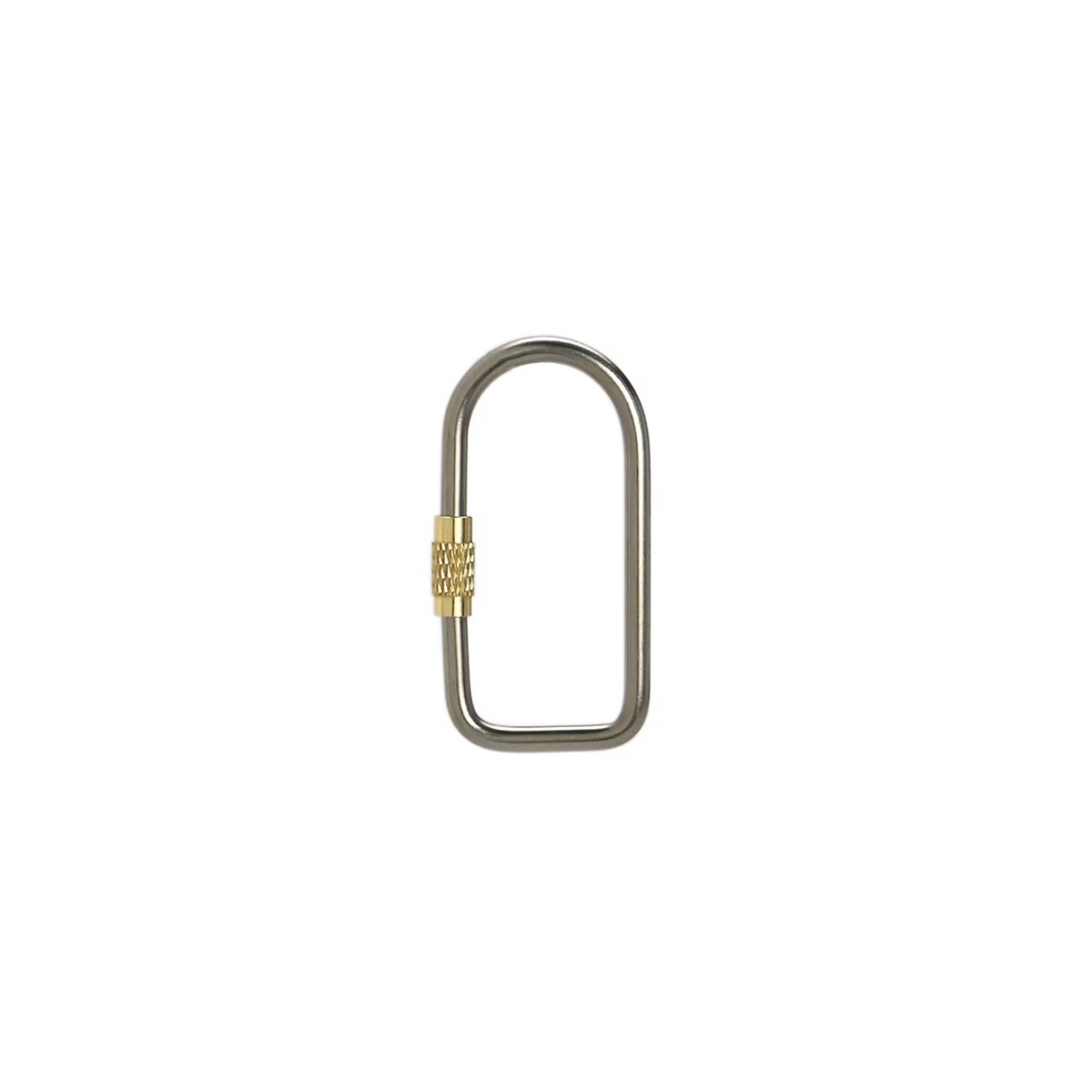 Titanium Screw Lock Keyring "D-shape" | THE UNFORM STORE