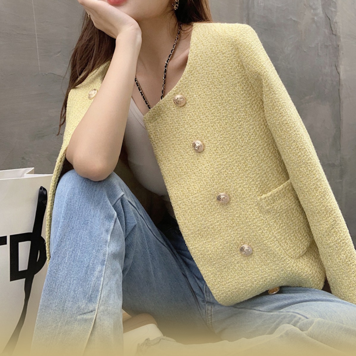 Short double button jacket《2color》 | SI SELECT