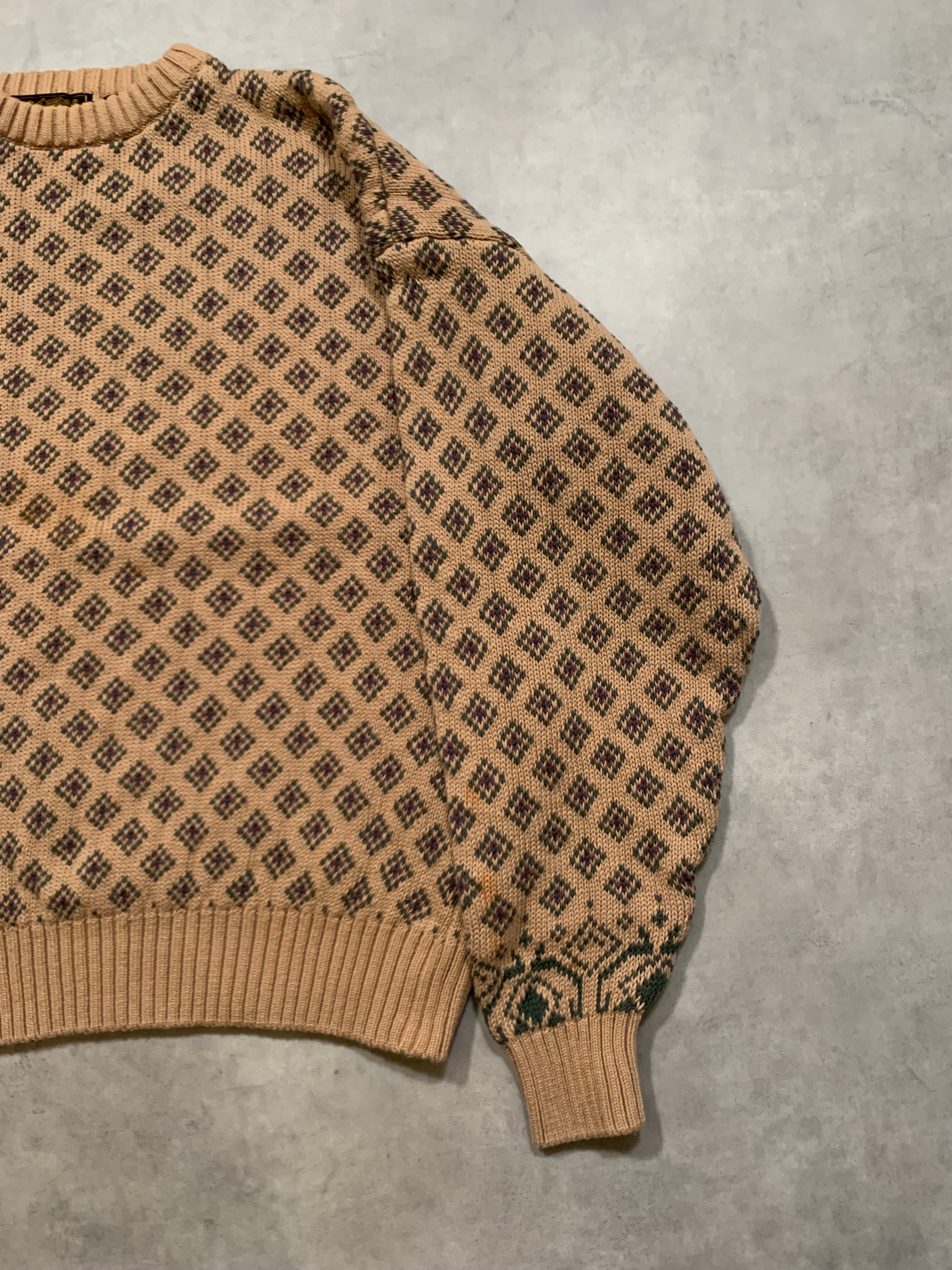 80-90’s 黒タグ “Eddie Bauer” Pattern Cotton Knit | RENGA CLOTHING STORE