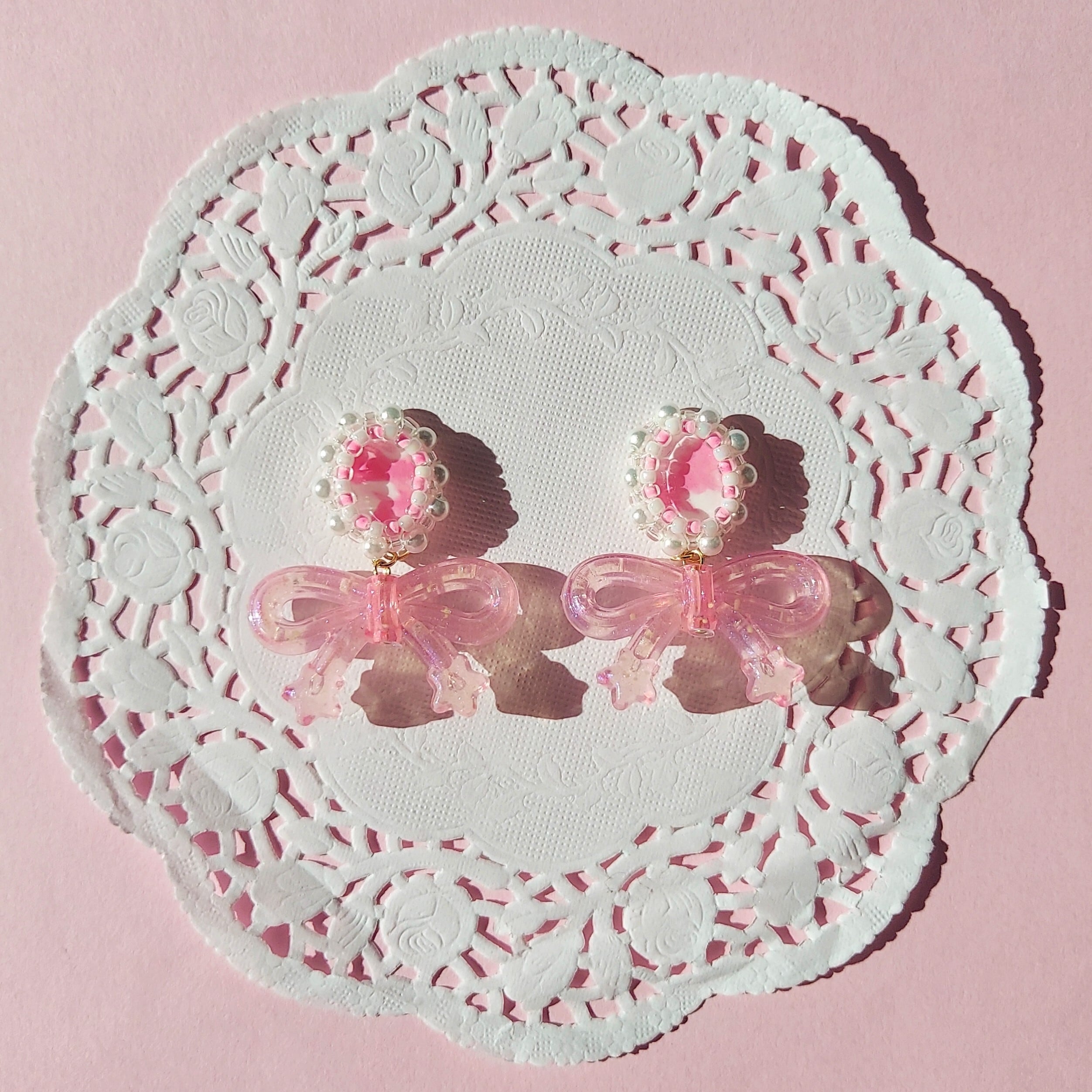 Pearl Bijou Ribbon 〈Pink〉 | Pay ID