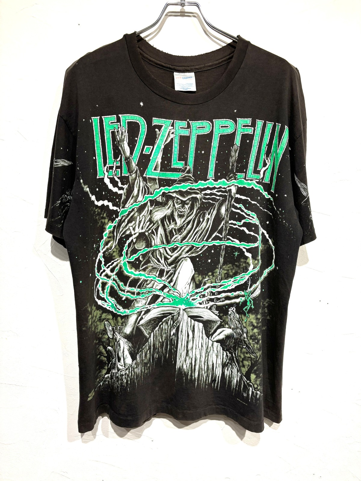 Led Zeppelin Wizard All Over Print 90s Hanes USA L レッド ツェッペリン 90年代 tシャツ ...