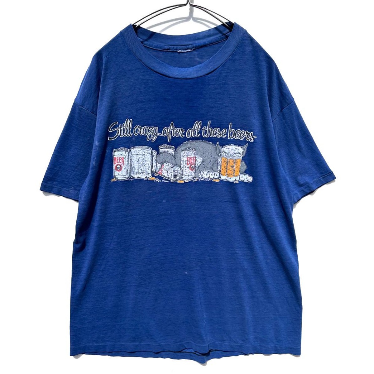 [J.Angus McLean] Vintage Art Print T-shirt [1985s] Vintage Art Print T ...
