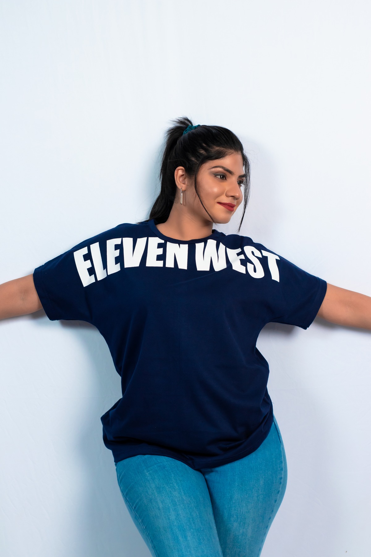 Baggy T-shirt - ELEVEN WEST -DARK BLUE | ELEVEN WEST JAPAN