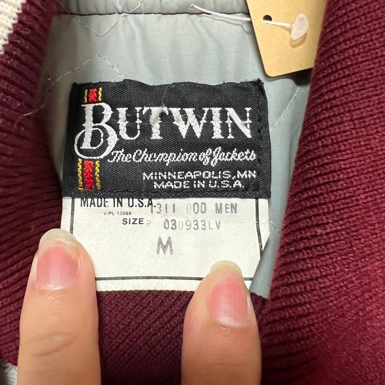 【ラグランスリーブ】BATWIN ナイロンスタジャン M 刺繍 | 古着屋OLDGREEN