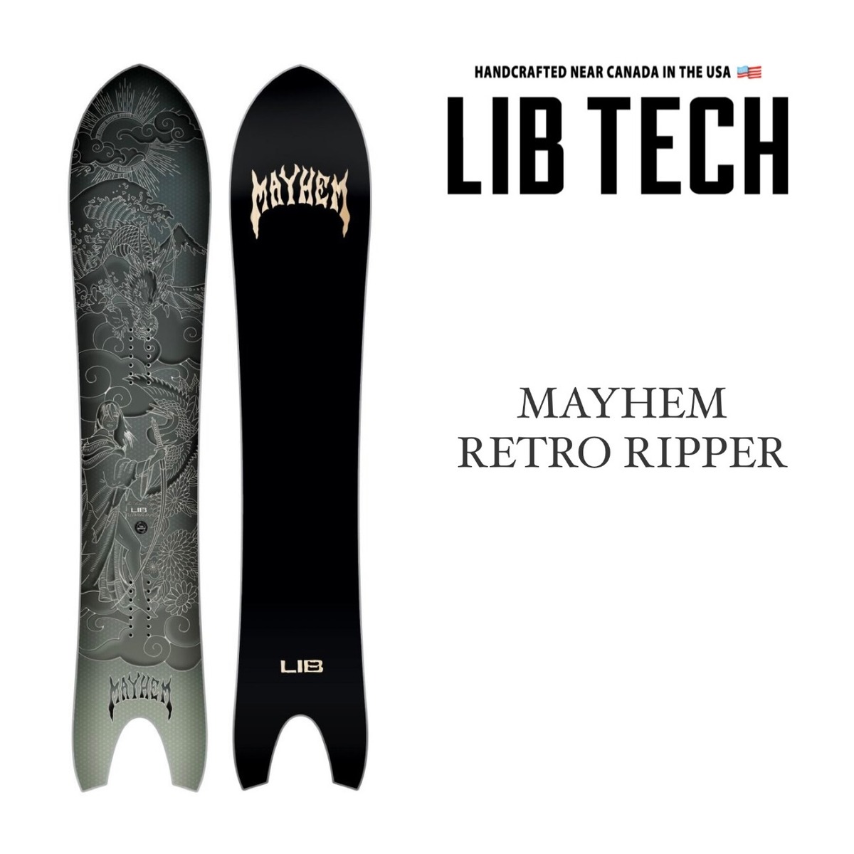 24-25モデル . LIB TECH .『 MAYHEM RETRO RIPPER 』. リブテック . レトロリッパー . キャンバー ...