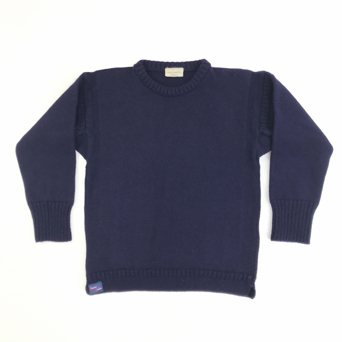 CHANNEL JUMPER 80〜 90年代 あたり ENGLAND製 フィッシャーマン ガンジーセーター ネイビー ML位 長袖 | 古着 ...
