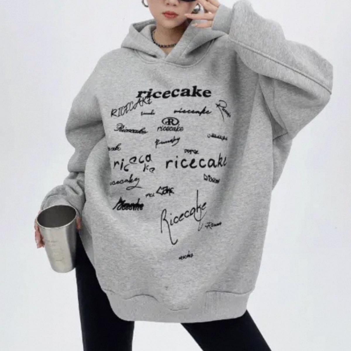 ロゴプリントオーバーサイズフーディー 2col BL0216 | .Bliss