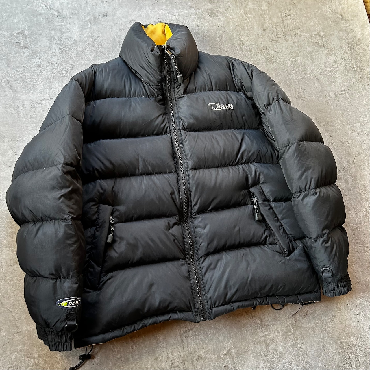 90s BEAR USA リバーシブルダウンジャケット ブラック×イエロー | 東京準備室