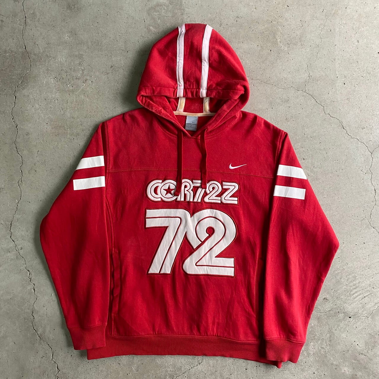 ビッグサイズ NIKE ナイキ COR72Z チームロゴ 刺繍 プルオーバーパーカー メンズ2XL相当 古着 スウェットパーカー スウォッシュ ...