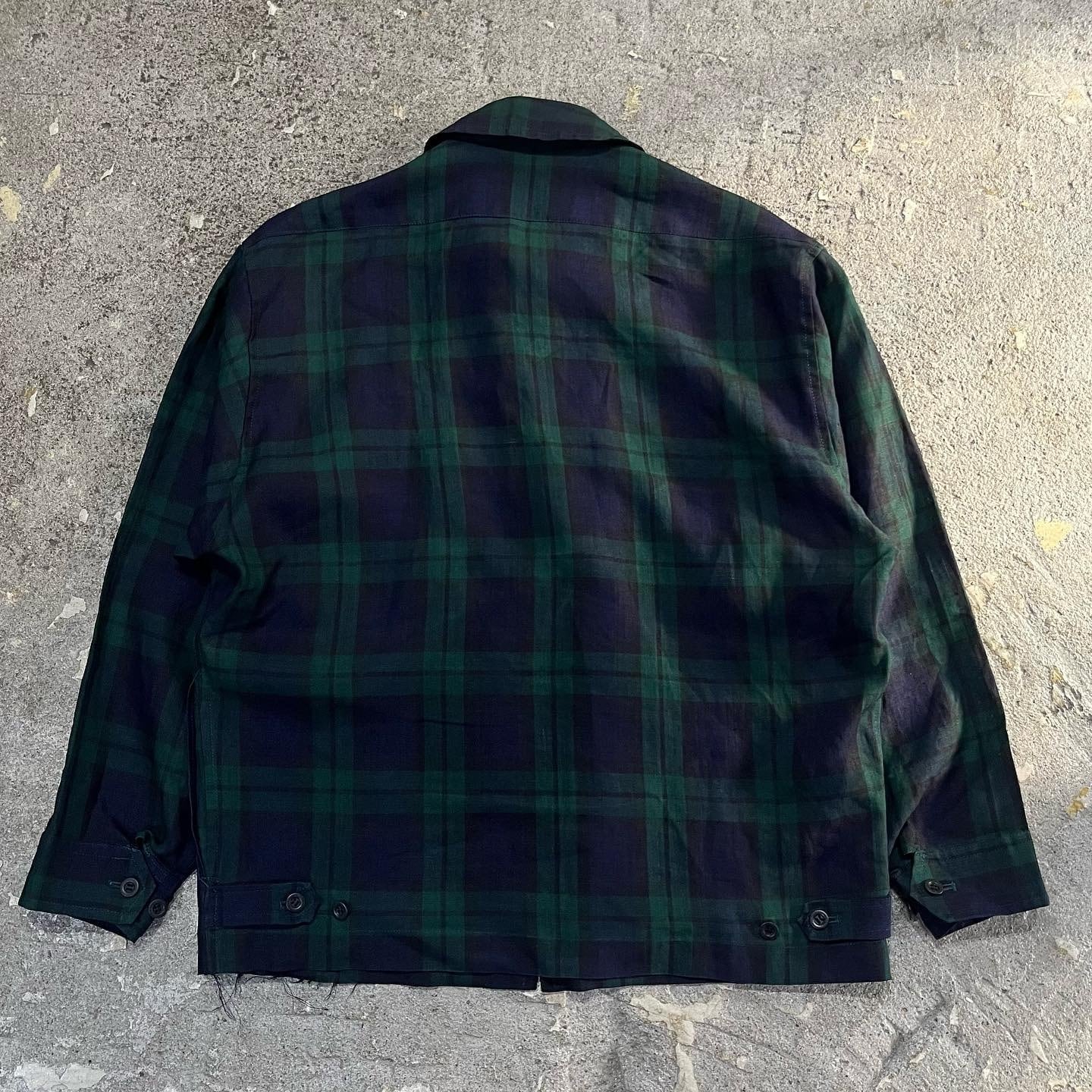 80s COMME des GARCONS HOMME "デカオム"Black watch pattern swing top | What’z up