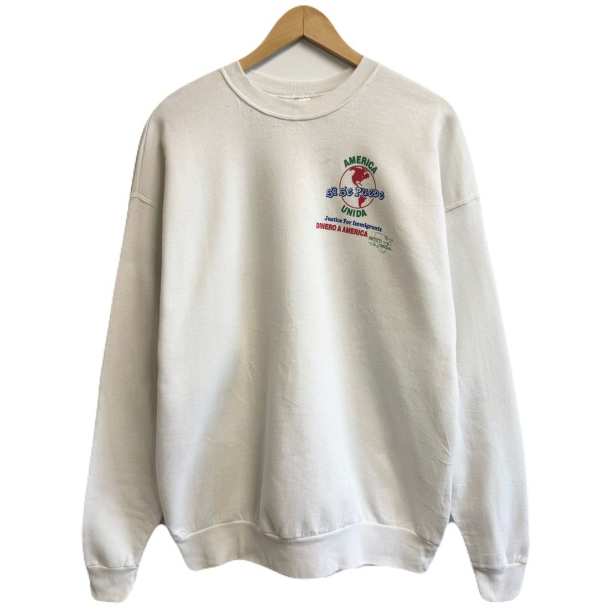 Hanes ヘインズ 両面プリント 国旗 flag トレーナー スウェット 裏起毛 白 Lサイズ No.M368 | swallow tail ...