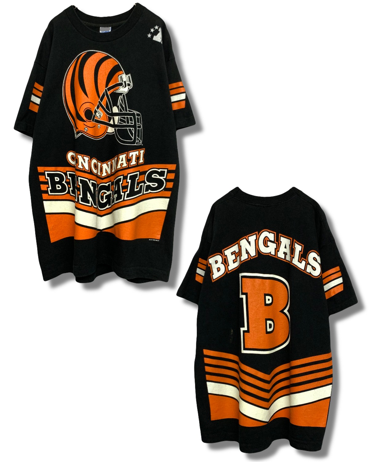 90’s “CINCINNATI BENGALS” Full Printed Tee Made in USA | RENGA CLOTHING ...