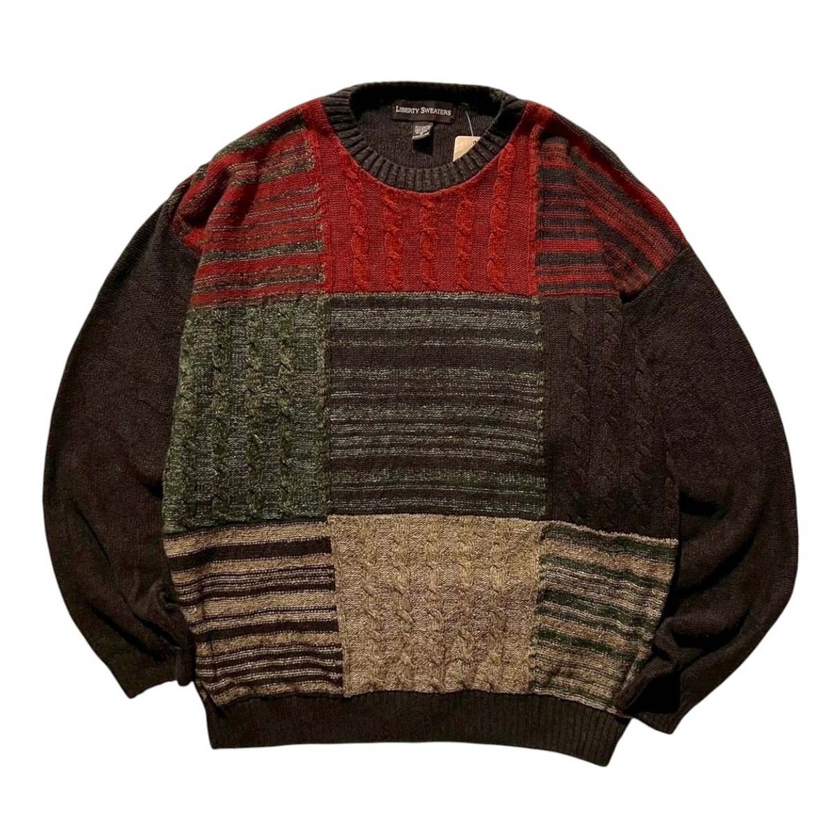 p2/USA製 LIBERTY SWEATERS design knit men'sM | 古着butterfly