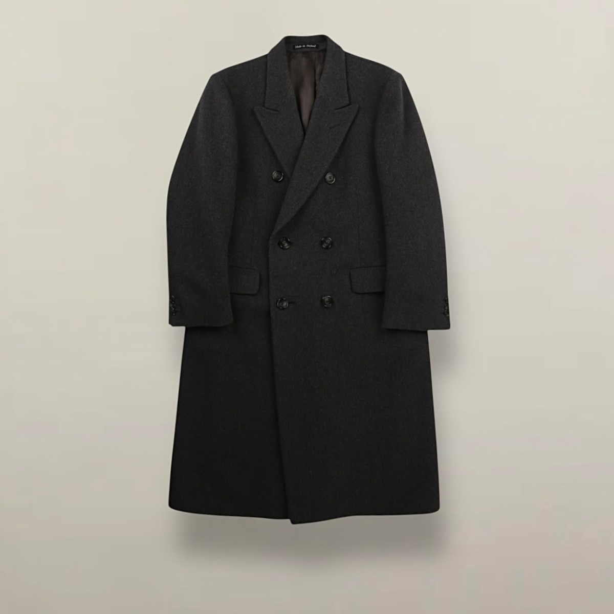 1980s vintage "Hammersley" cashmere mix chester coat double made in ...