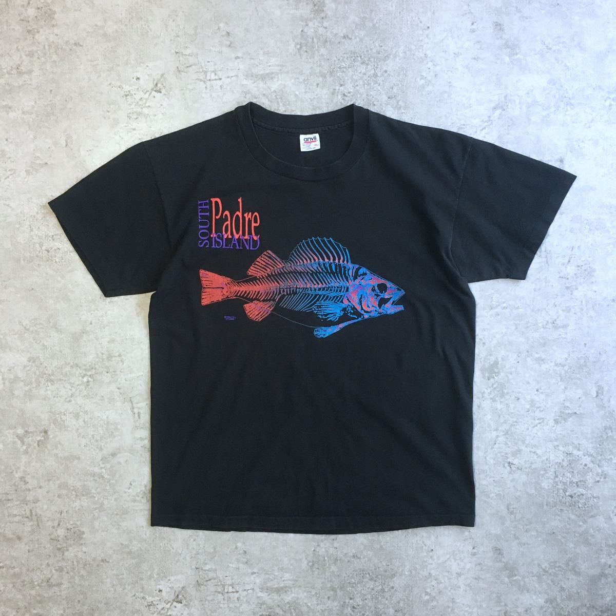 90s USA製 SOUTH PADRE ISLAND Bone fish Printed T-shirt | Que Pacho