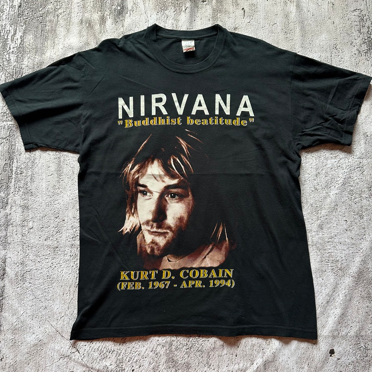 00's NIRVANA BUDDHIST BEATITUDE T-SHIRT USED | LIGHT CAVE