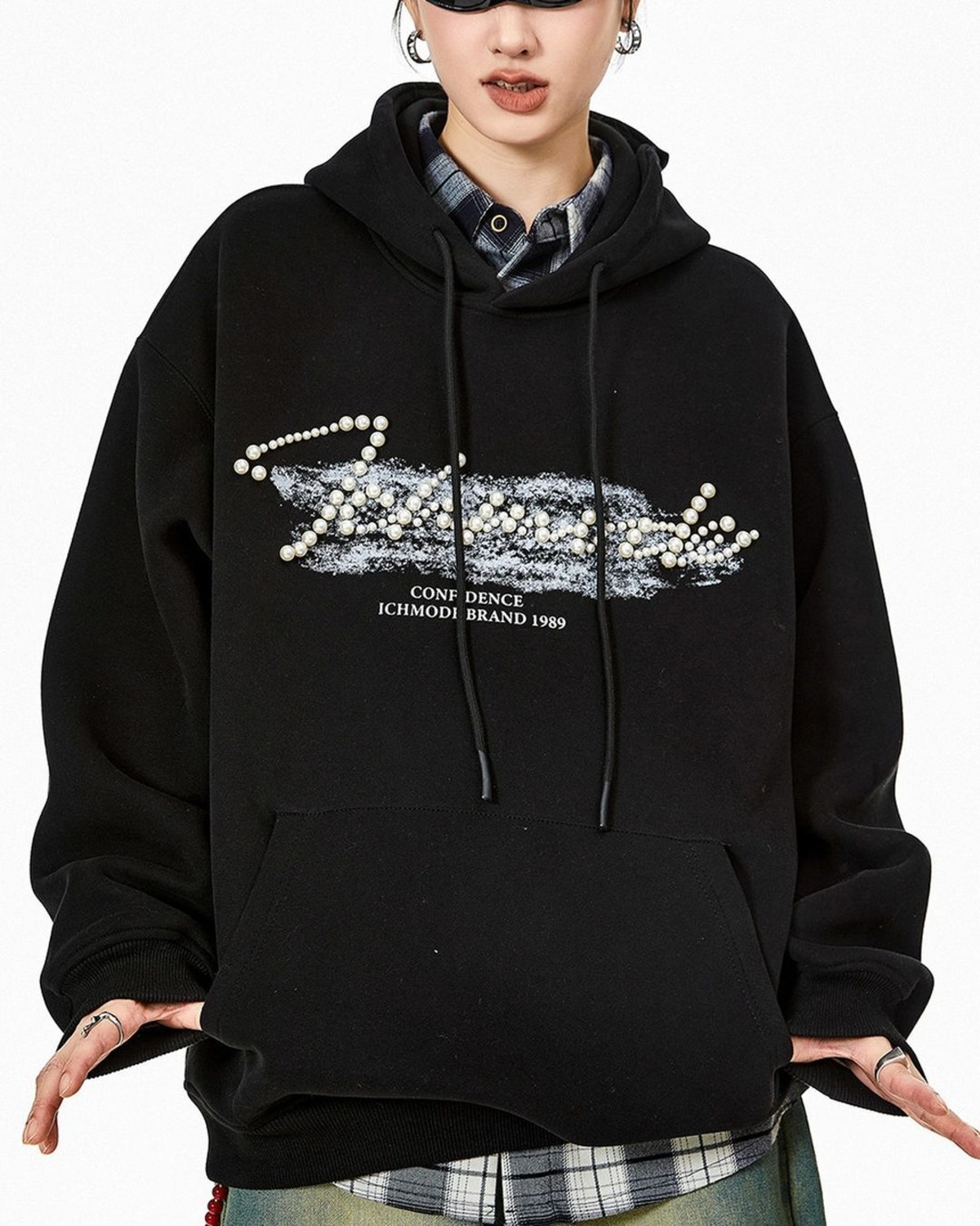 Embroidered Lettering Hoodie 504123 | L'océan mood