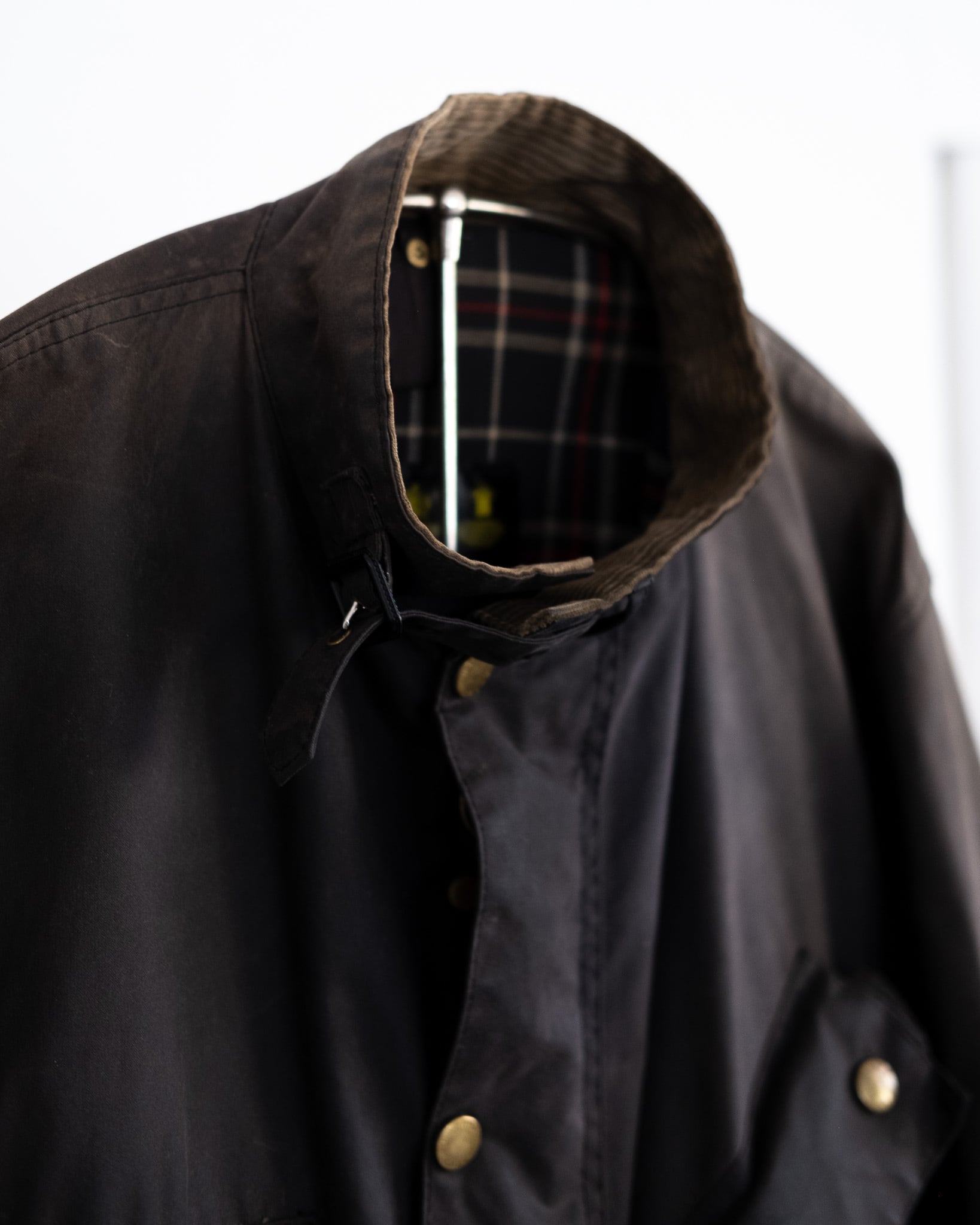 [90's] "Barbour" INTERNATIONAL Waxed Cotton Motorcycle Jacket ...