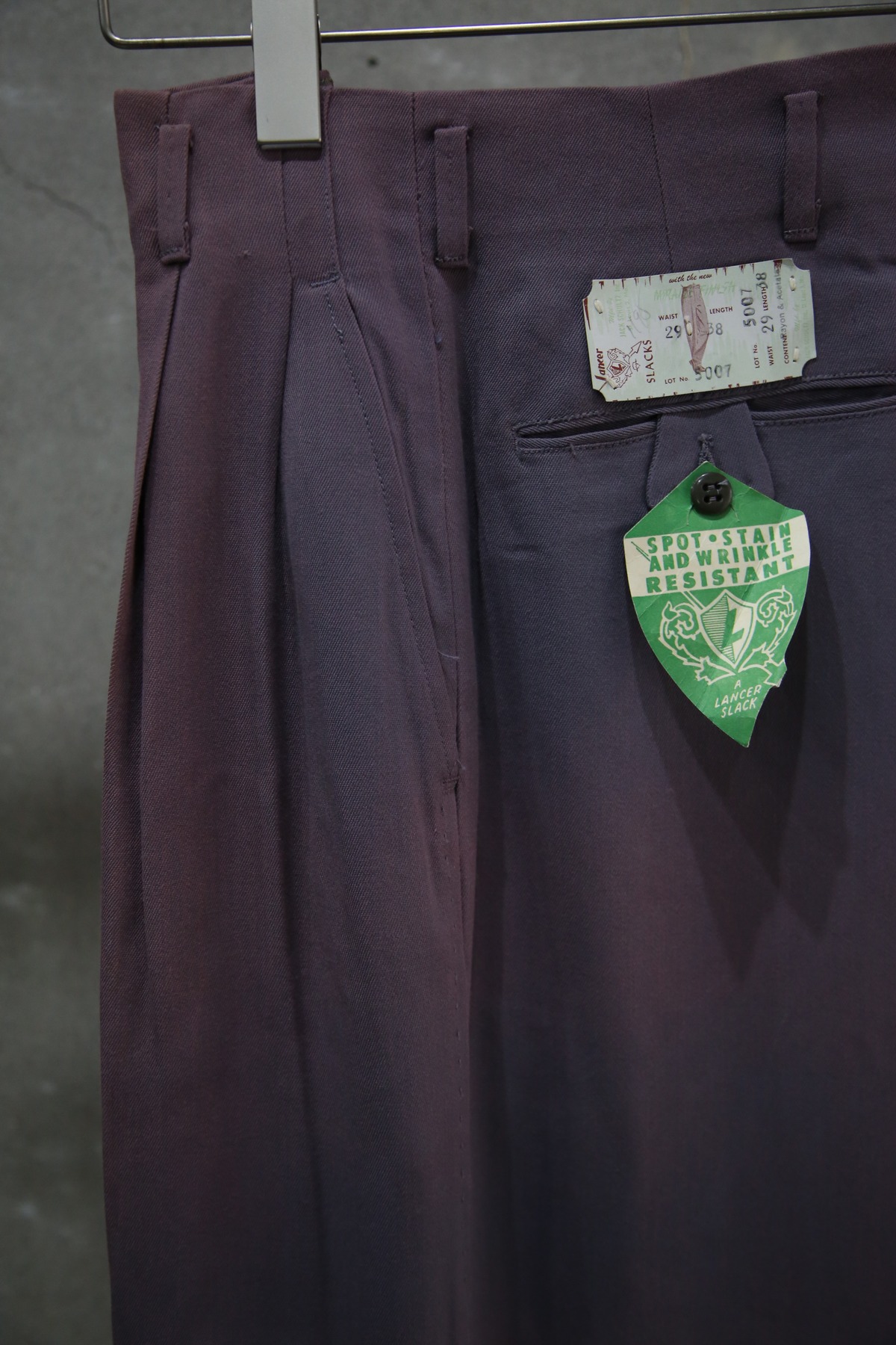 60s 【LANCER SLACKS】2Tuck Slacks DEAD STOCK | the Holic vintage clothing