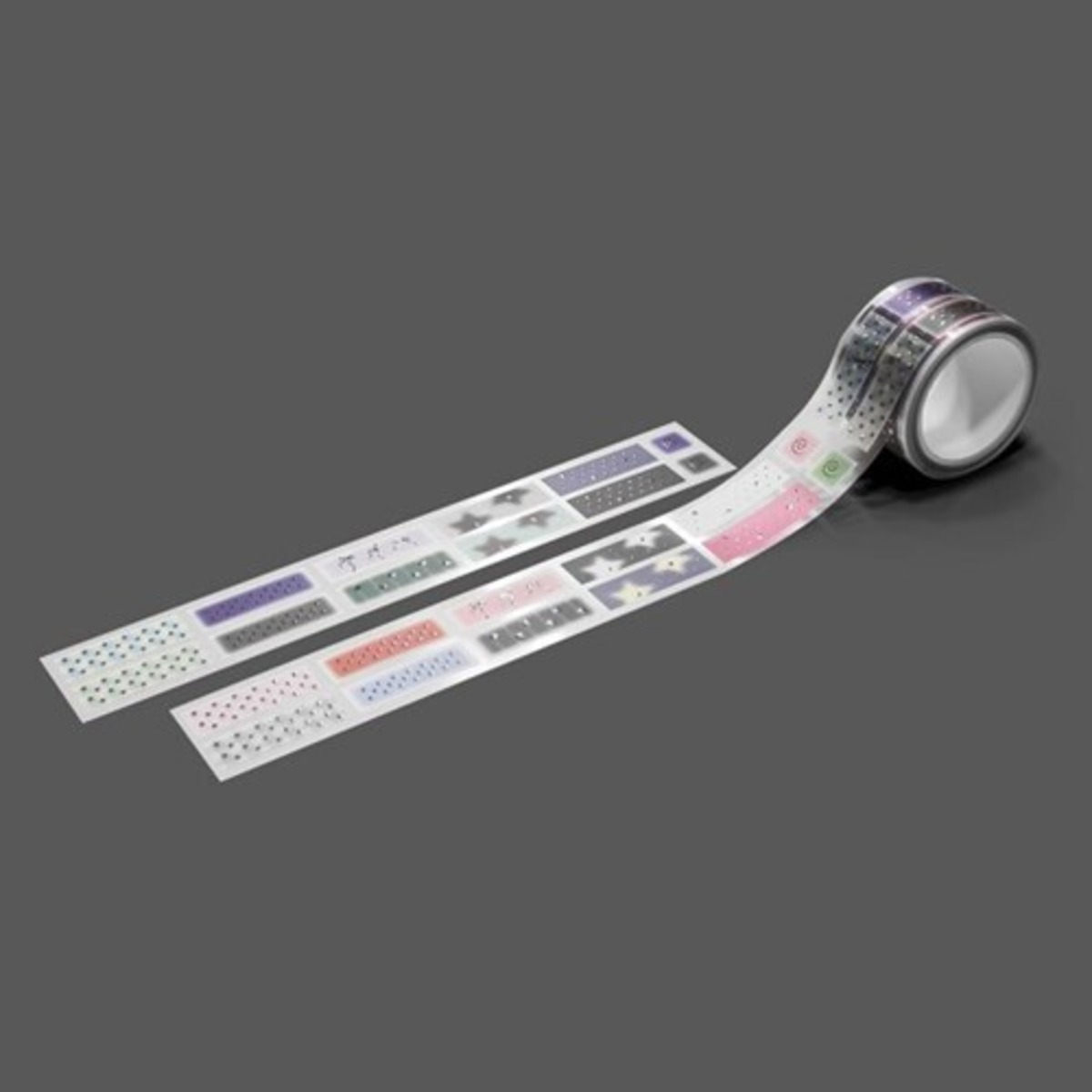 [glen] Glen Silver Foil Pattern Kiss Cut Tape | 韓国文房具 it-tta