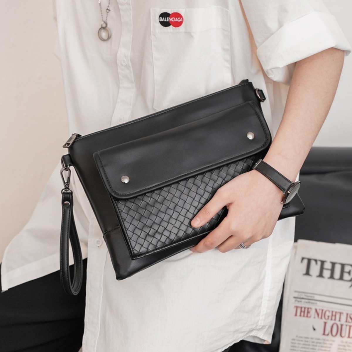 PU leather clutch bag Brack | CLOSH