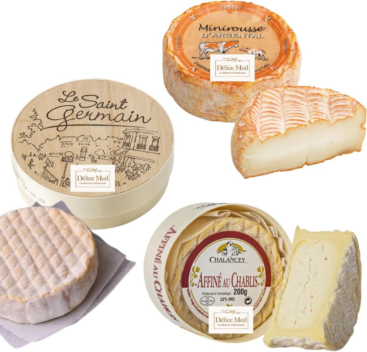 ウォッシュ チーズ 3種 厳選セット（ル サンジェルマン グラスフェッド、アフィネ オ シャブリ シャランセ グラスフェッド、ミニルース ダル ...