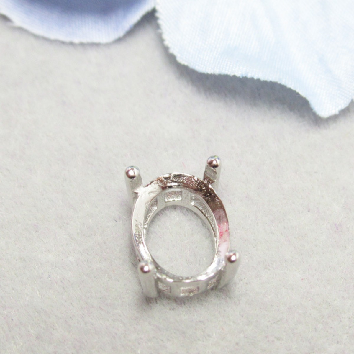 8×6㎜ カン無し 4爪 セッティング S925 SV | rue Sepia