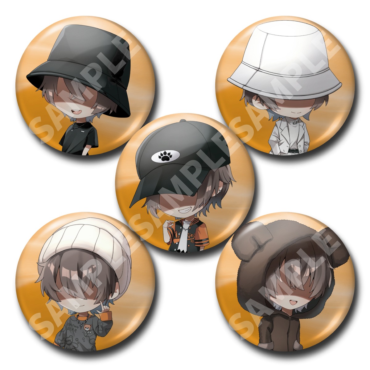 ベアー活動周年記念ランダム缶バッジ（全5種） | Midnight6 ONLINE STORE