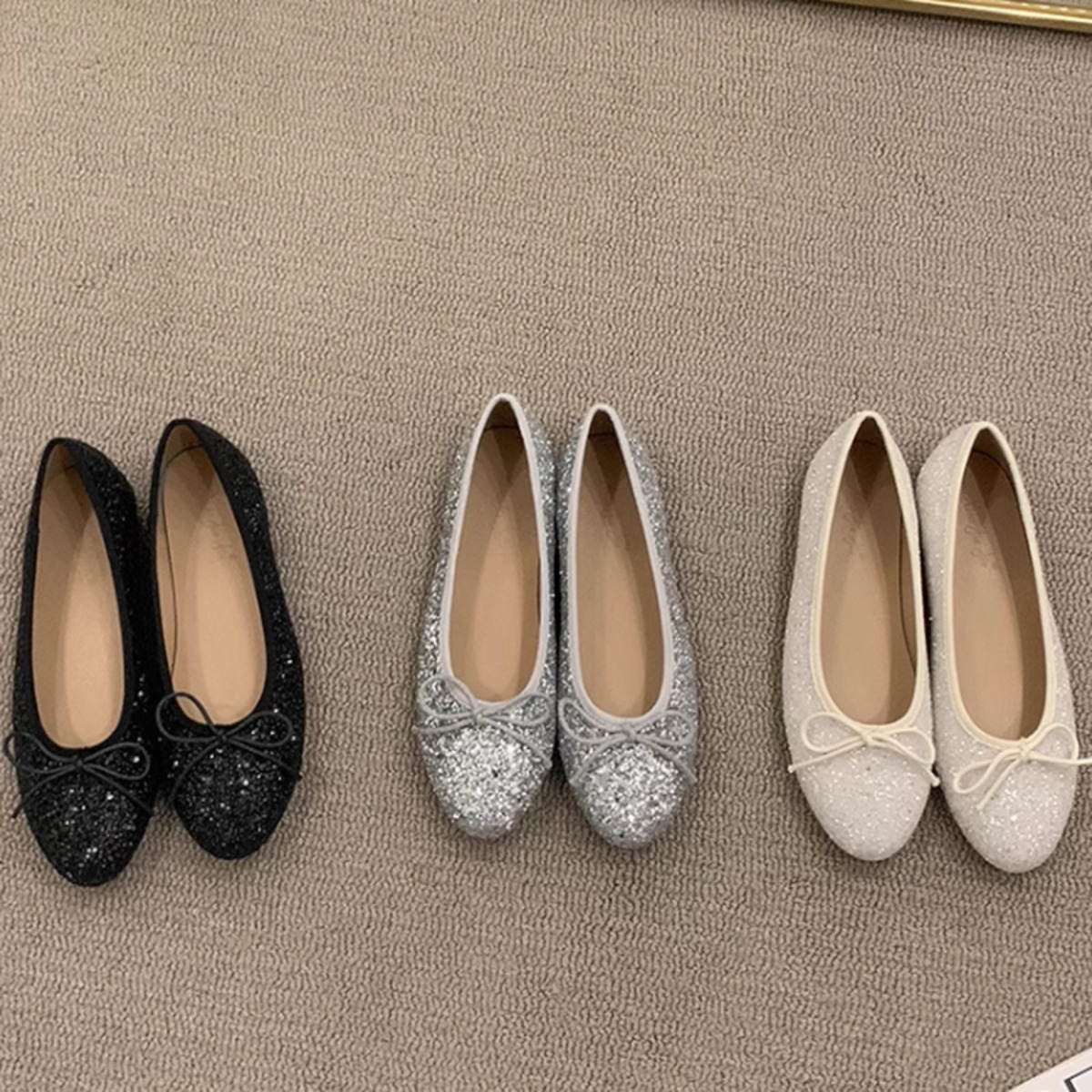 Sequin ribbon ballet shoes A865 | arSelects