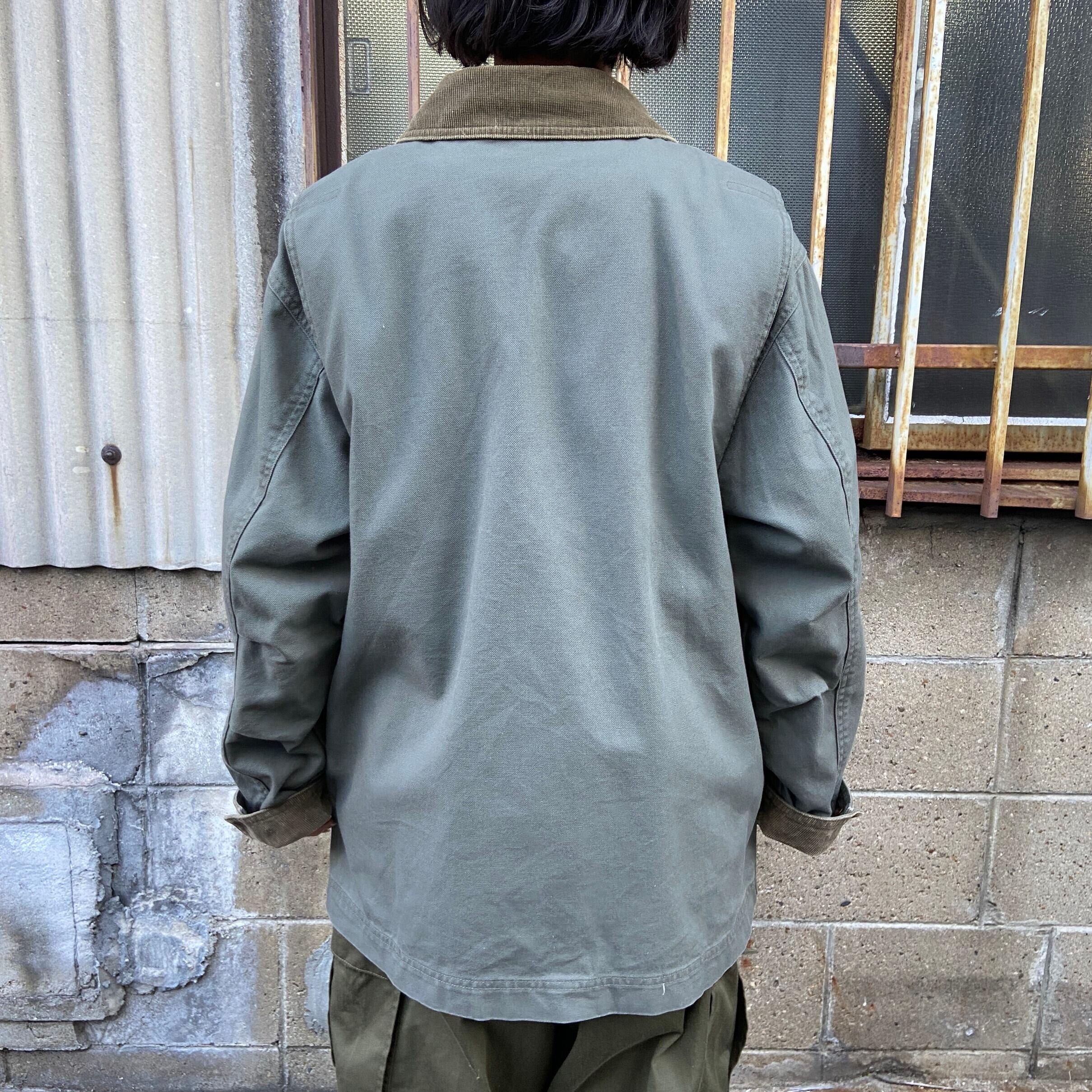 L.L.Bean エルエルビーン ダック地 コーデュロイ襟 ワークジャケット レディースM 古着 チェックライナー付き ハンティングジャケット ...