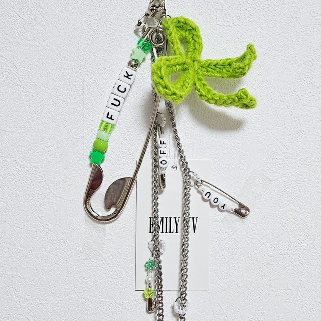 "F**K" Safety Pin Key Chain | EMILY YV