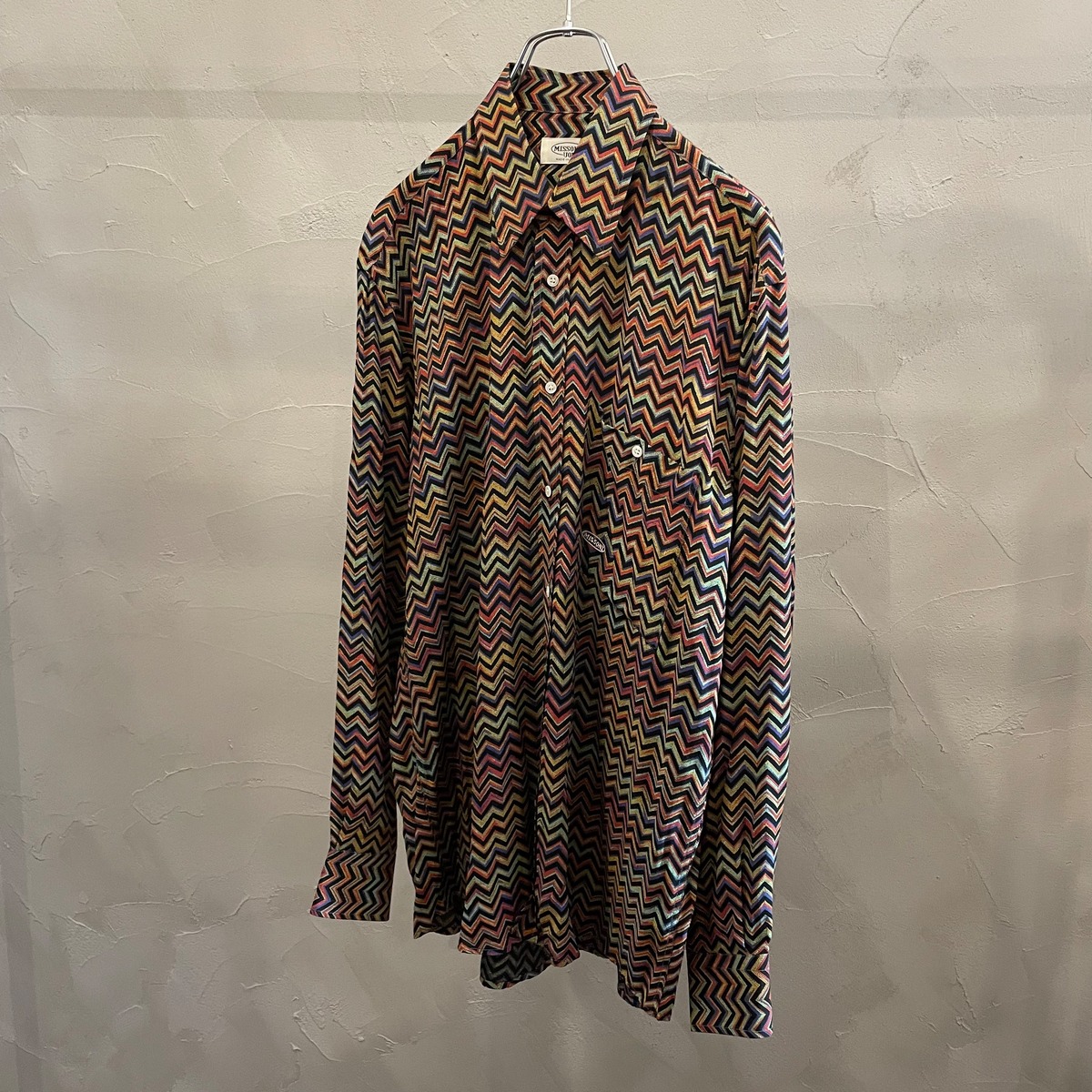 MISSONI / geometric pattern shirt / 90's | ROOM