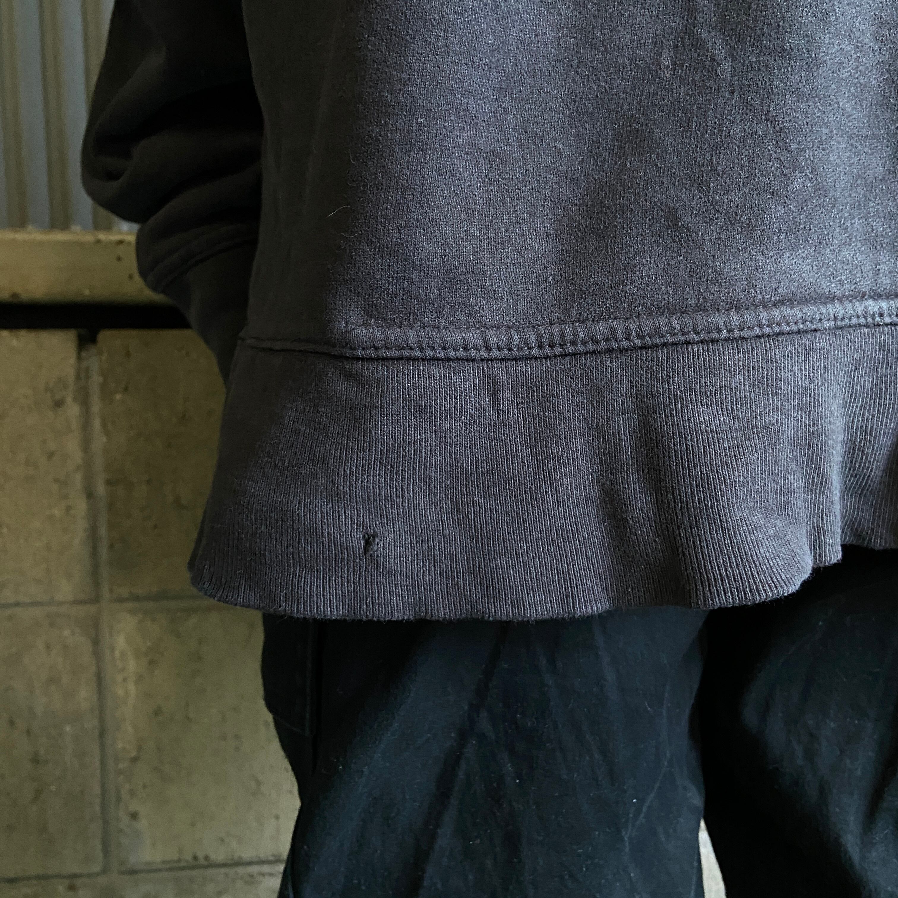 THE NORTH FACE ザ ノースフェイス スウェットパーカー メンズL 古着 フェードブラック 黒色 ビッグロゴ プルオーバー フー ...